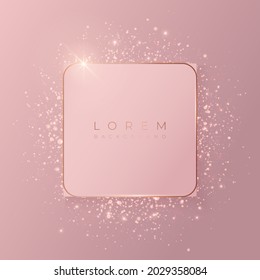 Pale Pink Square 3d Background Mockup Stock Vector (Royalty Free ...