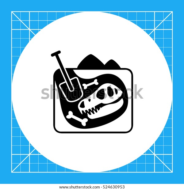 Paleontology Simple Icon Stock Vector (Royalty Free) 524630953 ...