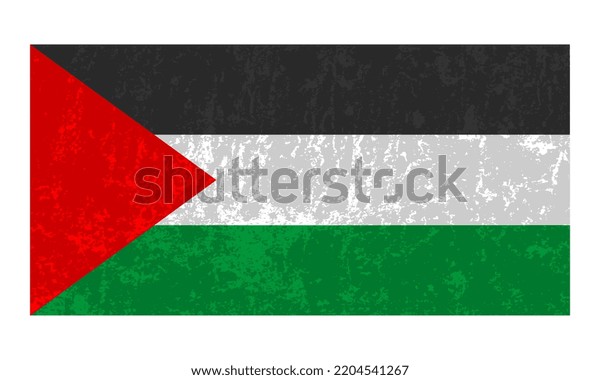 Palestine Flag Official Colors Proportion Vector Stock Vector (Royalty ...