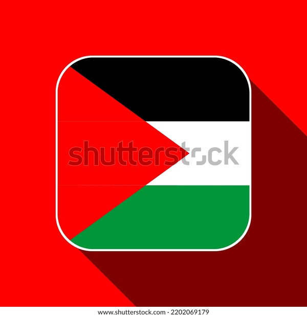 Palestine Flag Official Colors Vector Illustration Stock Vector ...