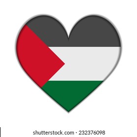 Palestine Flag Heart Shape Heart 3d Stock Vector (Royalty Free ...