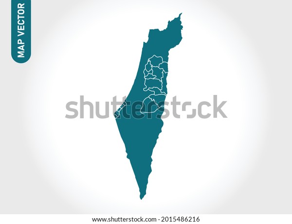 Palestine Map High Detailed On White Stock Vector (Royalty Free ...