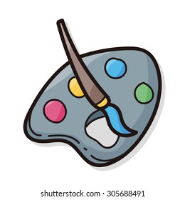 Palette Color Doodle Stock Vector (Royalty Free) 305688491