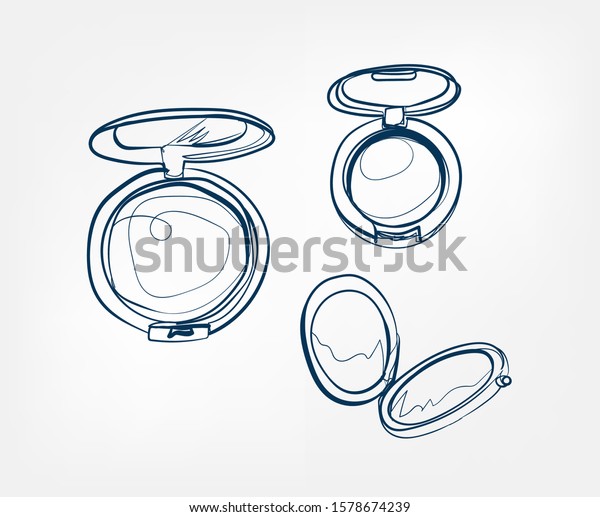 Palette Line Blush Vector Clip Art Stock Vector (Royalty Free ...