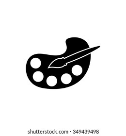 Palette Paint Brush Button Stock Vector (Royalty Free) 397438822 ...