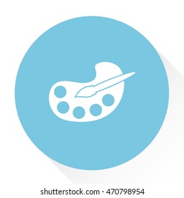 Palette Paint Brush Button Stock Vector (Royalty Free) 397438822 ...