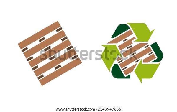 Pallet Icon Vector Illustration Recycle Symbol Stock Vector (Royalty ...
