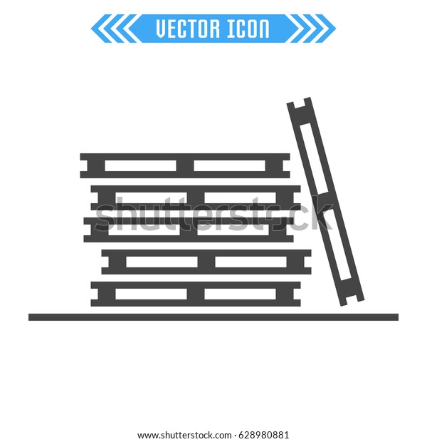 Pallets Icon Vector Sign Symbol Isolated: vetor stock (livre de ...