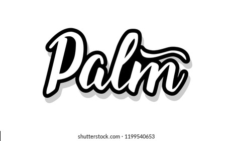Palm Calligraphy Template Text Your Design Stock Vector (Royalty Free ...