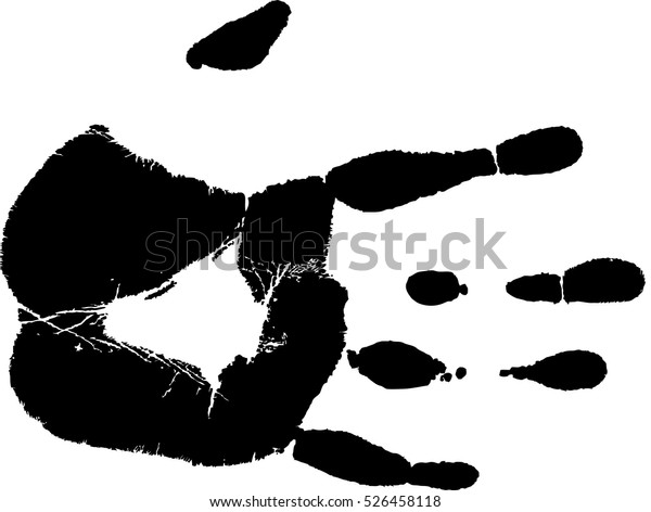 Palm Hand Tracing Sketch Vector Illustration Stock Vector (Royalty Free ...