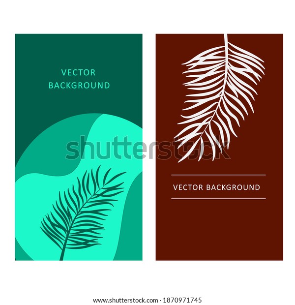Palm Leaf Banner Template Great Design Stock Vector (Royalty Free ...