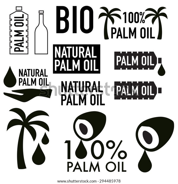 Palm Oil Icons Vector Set Collection Stock Vector (Royalty Free) 294485978