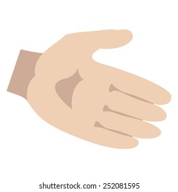 Palm Outstretched Handshake Open Palm Stock Vector (Royalty Free ...