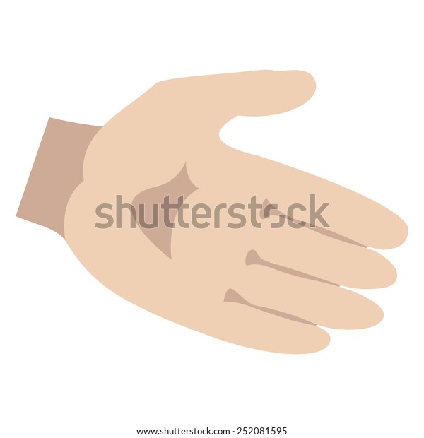 Palm Outstretched Handshake Open Palm Stock Vector (Royalty Free) 252081595