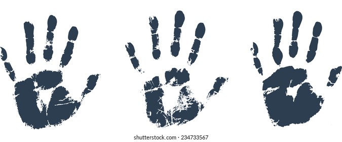 Palm Prints On White Background Vector Stock Vector (Royalty Free ...