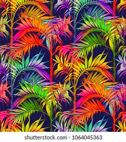 Seamless Palm Tree Camouflage Design Pattern : image vectorielle de ...
