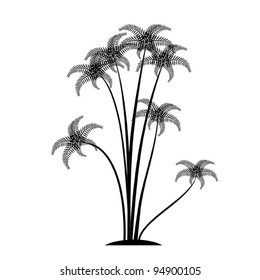 Palm Tree Black: vector de stock (libre de regalías) 94900105 ...