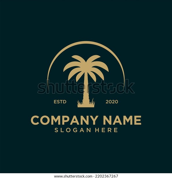 Palm Tree Company Logo Design Vector Stock Vector (Royalty Free ...