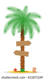 Palm Tree Sign Vector Illustration Isolated Stock Vector (Royalty Free ...