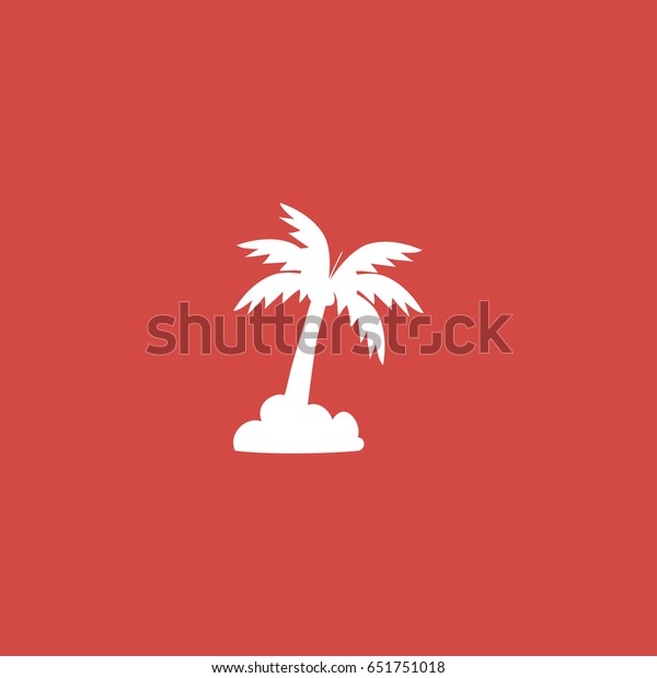 Palma Icon Sign Design Red Background Stock Vector (Royalty Free ...