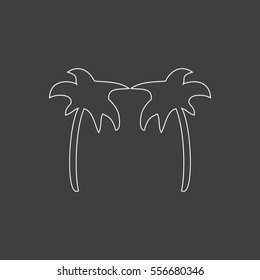 Palms Outline Vector Icon Contour Line Stock Vector (Royalty Free ...