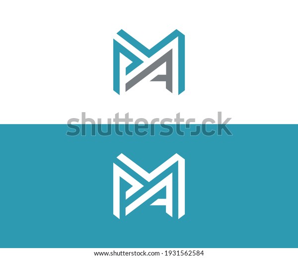 Pam Letter Initial Logo Design Template Stock Vector (Royalty Free ...