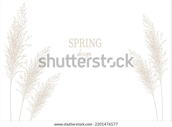 Pampas Vector Design Art Drawn Stock Vector (Royalty Free) 2201476577 ...