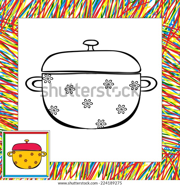 Pan Coloring Book Vector Illustration Children Stock Vector (Royalty ...