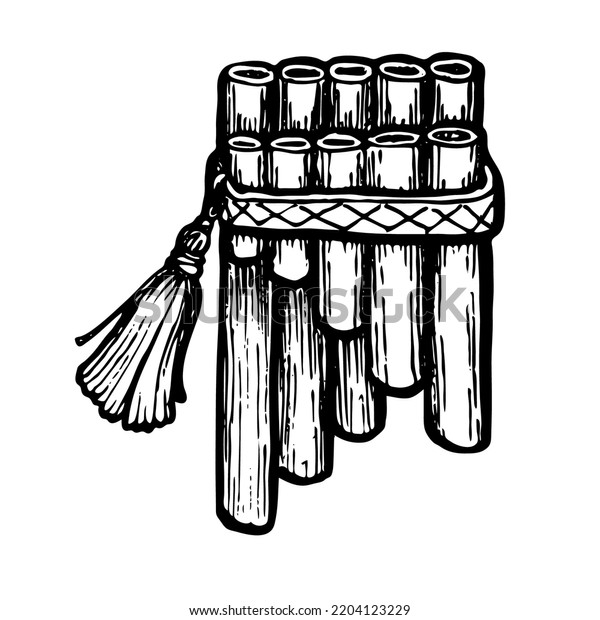 Pan Flute Vector Illustration Isolated On Stock Vector (Royalty Free ...