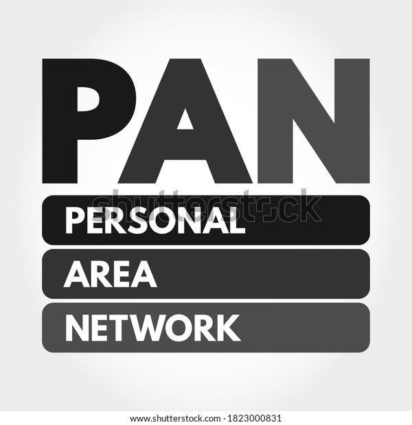 Pan Personal Area Network Acronym Technology Stock Vector (Royalty Free ...