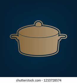 Pan Sign Vector Golden Icon Border Stock Vector (Royalty Free ...