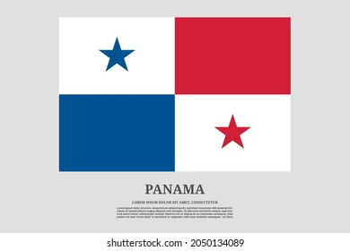 Panama Flag Information Text Poster Vector Stock Vector (Royalty Free ...