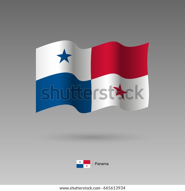 Bandera de Panamá. Colores oficiales y: vector de stock (libre de ...
