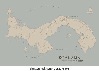 Panama Map World Map International Vector Stock Vector (Royalty Free ...