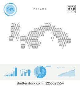 Panama People Icon Map People Crowd Stock Vector (Royalty Free ...