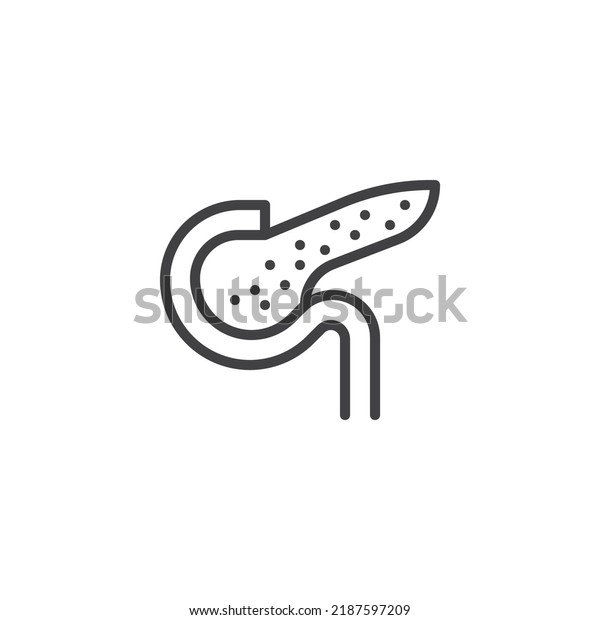 Pancreas Line Icon Linear Style Sign Stock Vector (Royalty Free ...