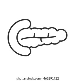 Pancreas Linear Icon Thin Line Design Stock Vector (Royalty Free) 468291722