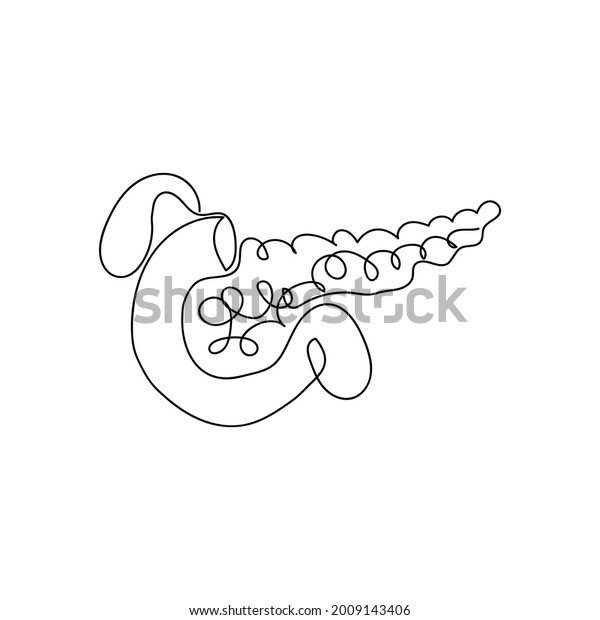 Pancreas One Line Art Continuous Line Stock Vector (Royalty Free ...