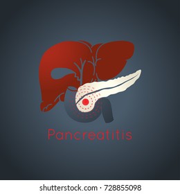 Pancreatitis Vector Logo Icon Illustration Stock Vector (Royalty Free ...