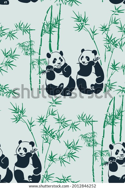 Panda Bear Sketch Vector Japanese Chinese Stock Vector (Royalty Free ...