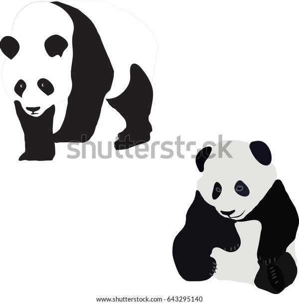 Panda Bear Symbol China Stock Vector (Royalty Free) 643295140 ...