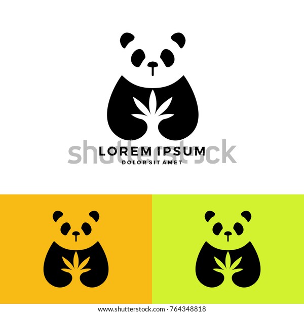 Panda Cannabis Medical Logo Vector Download Stock Vector (Royalty Free ...