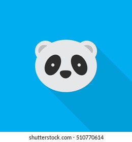 Panda Flat Icon Illustration Isolated Vector Stock Vector (Royalty Free ...