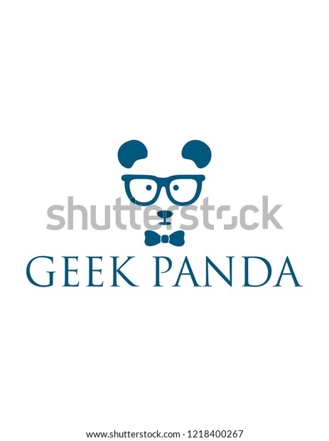 Panda Geek Logo Stock Vector (Royalty Free) 1218400267 | Shutterstock
