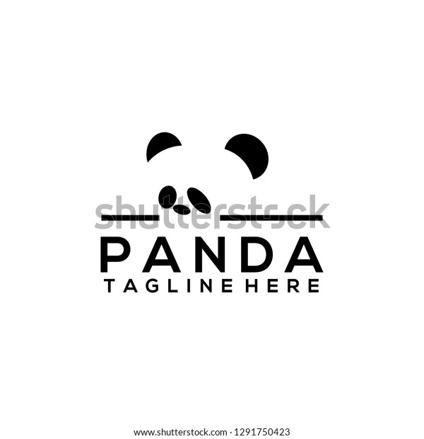 Panda Logos Simple Clean Design Logo Stock Vector (Royalty Free ...