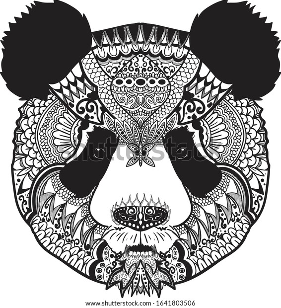 Panda Mandala Art Beauty Mandala Pattern Stock Vector (Royalty Free ...