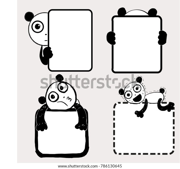 Panda Price List Vector Promotion Pack: vector de stock (libre de ...