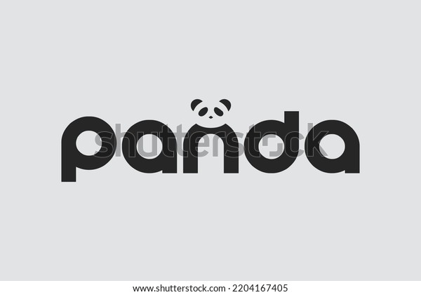 Panda Text Mascot Stylized Word Panda Stock Vector (Royalty Free ...