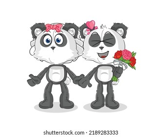 Panda Wedding Cartoon Cartoon Mascot Vector Stock Vector (Royalty Free ...