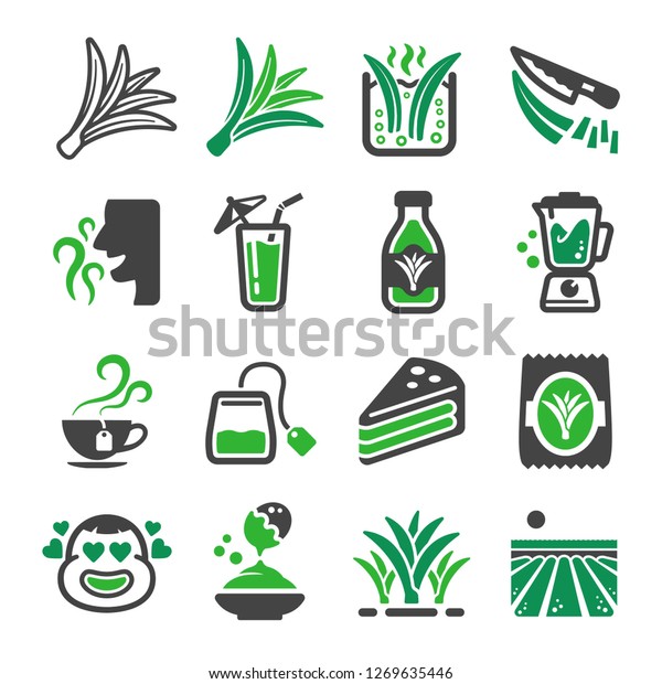 pandan icon set,vector and illustration